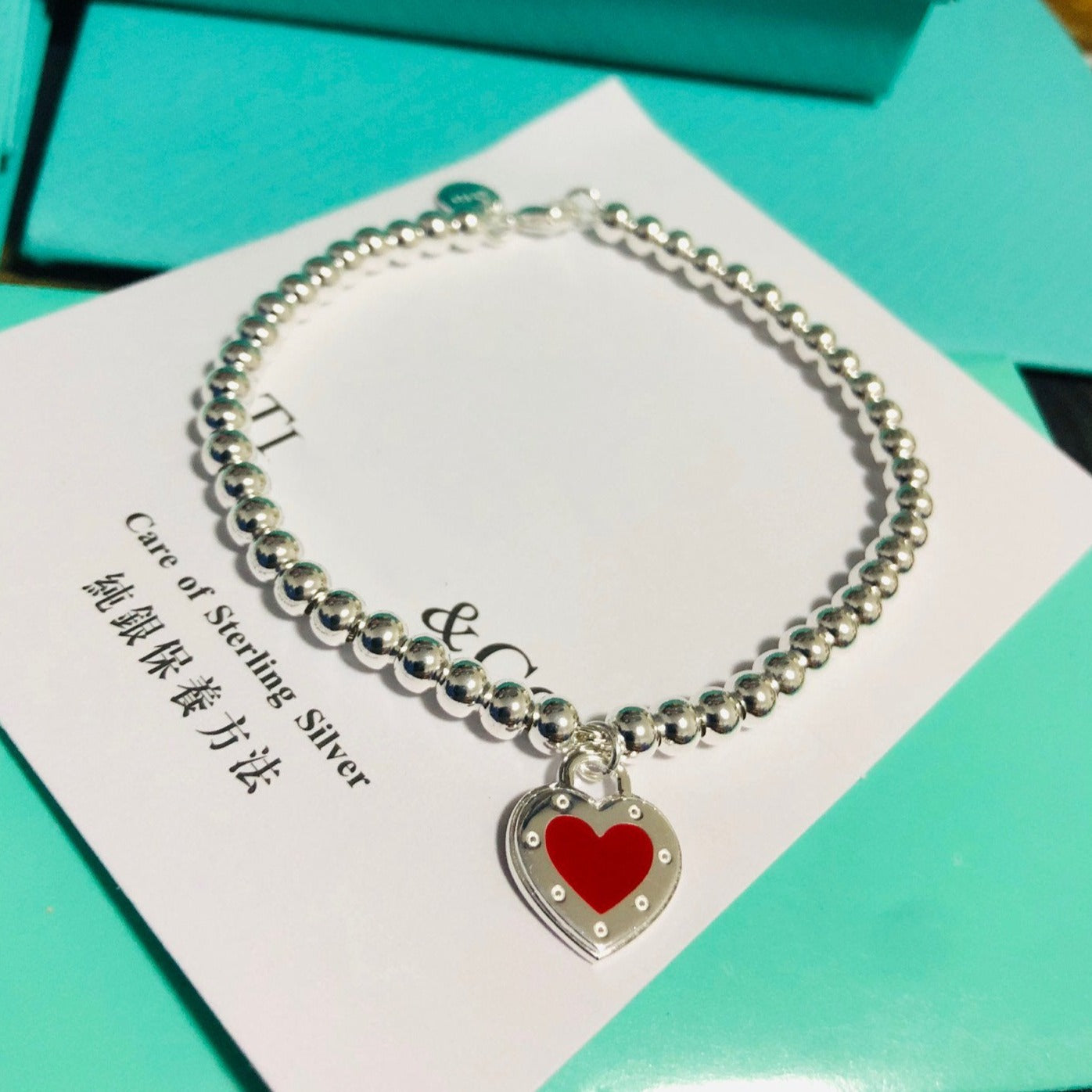Tiffany red heart bracelet store
